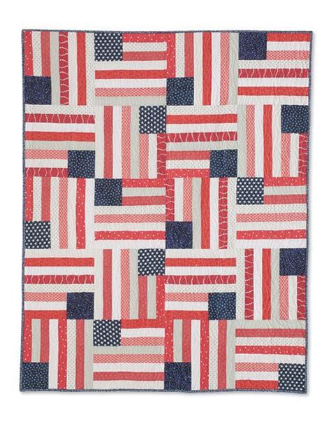 Flag Day Quilt Pattern Download Patriotic Red White And Blue Lap Quilt