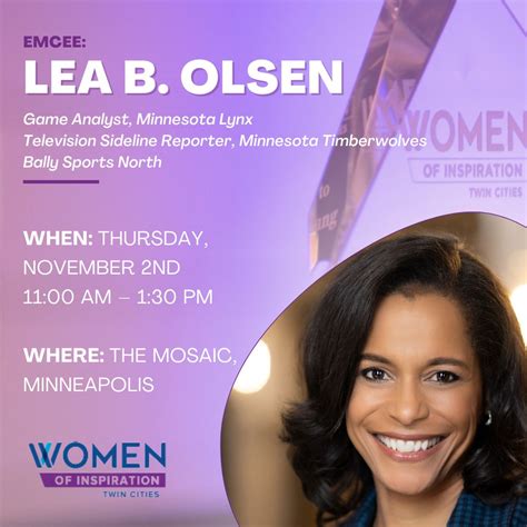 Were Happy To Have Lea B Olsen Emcee The Wise Twin Cities 2023 Women Of Inspiration Event On