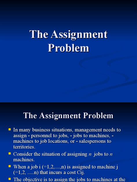 E1605 Assignment Problem Pdf Theoretical Computer Science Mathematics