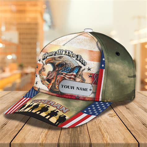 3d Classic Cap Veteran Honor Personalized Name Cap Namashops