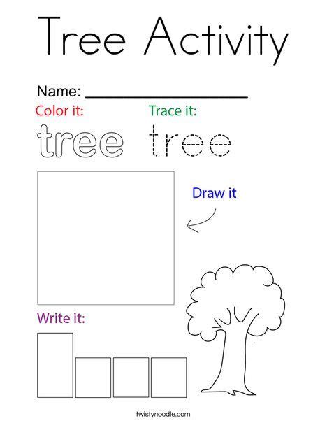 Tree Activity Coloring Page