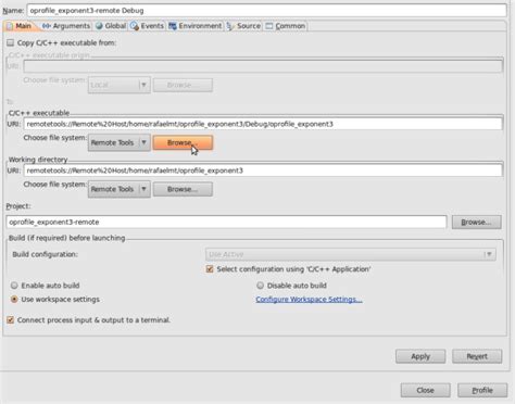 Linux Tools Projectoprofileuser Guide Eclipsepedia
