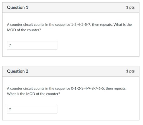 Solved Question Pts A Counter Circuit Counts In The Chegg