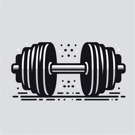 Premium Photo Barbell Vector Illustration On White