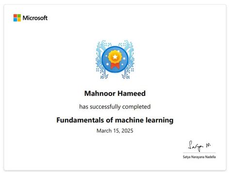 Machinelearning Ai Microsoftlearn Mahnoor H