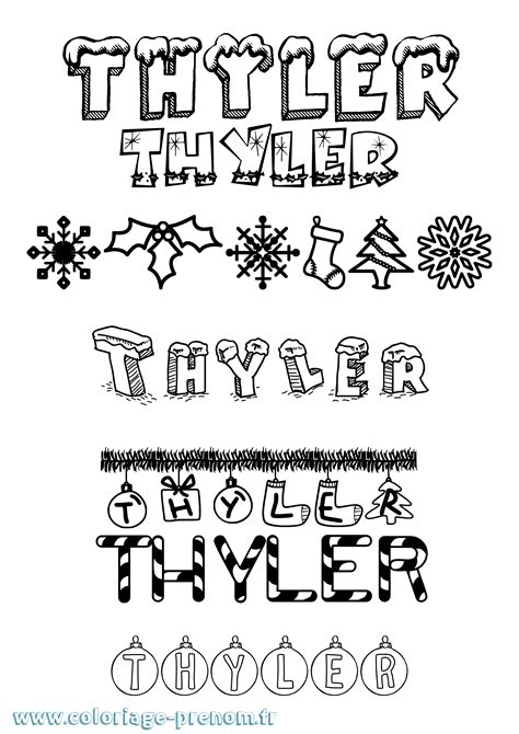 Coloriage Du Prénom Thyler à Imprimer Ou Télécharger Facilement