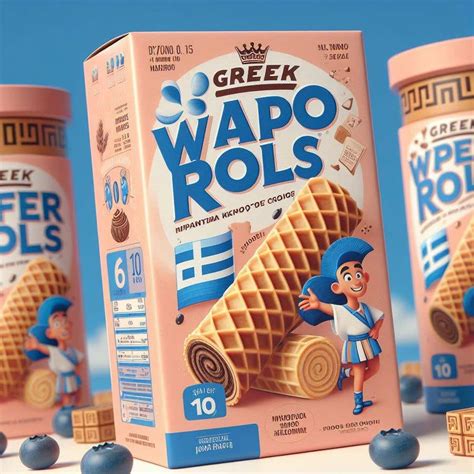 Greek Wafer Roll Packaging Design Freelancer