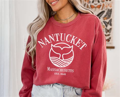 Nantucket Sweatshirt Comfort Colors Nantucket Crew Neck Island