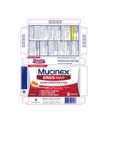 Maximum Strength Mucinex Sinus Max S Images Ndc 63824 241