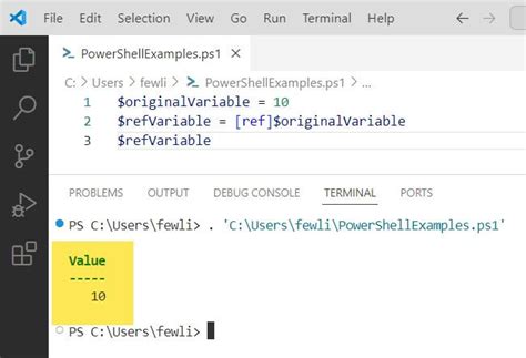 Powershell Reference Variables