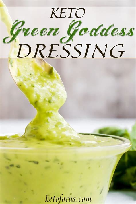 Creamy Keto Green Goddess Dressing Recipe Low Carb Salad Green