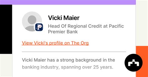 Vicki Maier Head Of Regional Credit At Pacific Premier Bank The Org