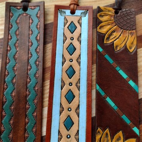 Leather Bookmark Etsy