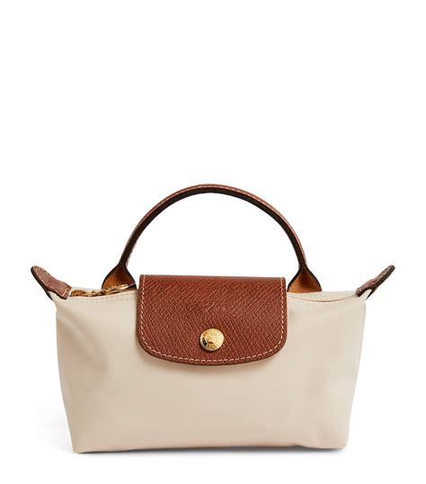 Longchamp Ivory Le Pliage Original Pouch Harrods Uk