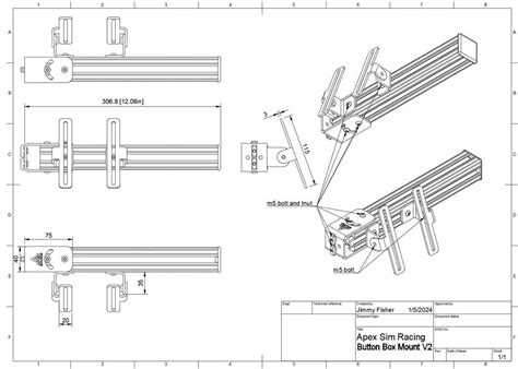 Apex Sim Racing Button Box Mount V2