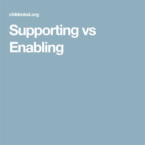 Supporting Vs Enabling Supportive Mind Institute Self Help