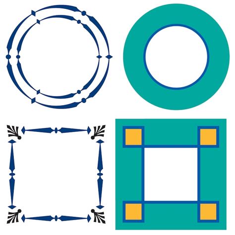 Premium Vector Photo Frame Squre And Circle Vector Frame Diffrent