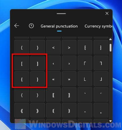 Type Square Or Curly Brackets [ ] { } On Windows Keyboard