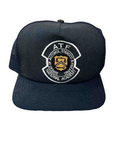 Vtg Nos Atf Alcohol Tobacco Firearms National Academy Snapback Trucker