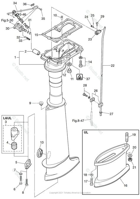 Tohatsu Outboard 2021 Oem Parts Diagram For Drive Shaft Housing And Shift