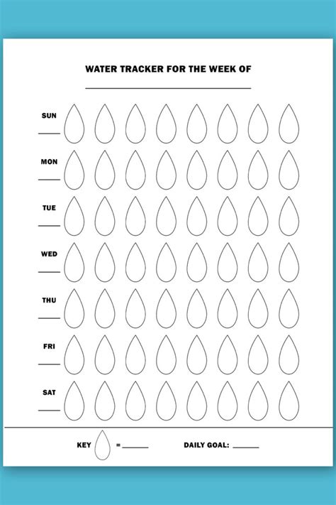 Free Printable And Digital Water Tracker Template Set