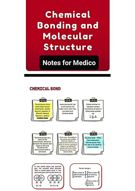Solution Chemical Bonding And Molecular Structures Short Notes Neet Jee Ncert Based Notes
