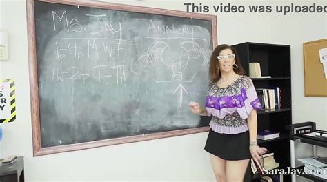 Vulgar Big Boobed Professor Sara Jay Gets Double Boned And Fresh Cum