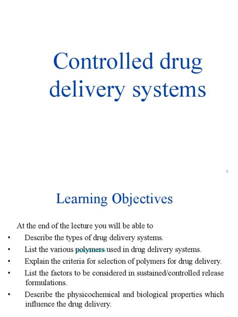 Factors Affecting Drug Delivery Pdf Diffusion Polymers