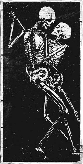 Skeletons Embracing Skeletons Slow Dancing Tattoo 2 Skeletons