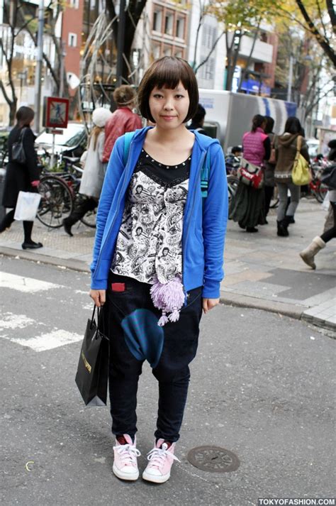Japanese Girl In Candy Stripper Style In Harajuku Tokyo Fashion