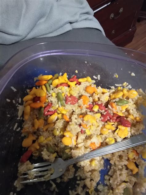 Goldfish Rice And Corn Rshittyfoodporn