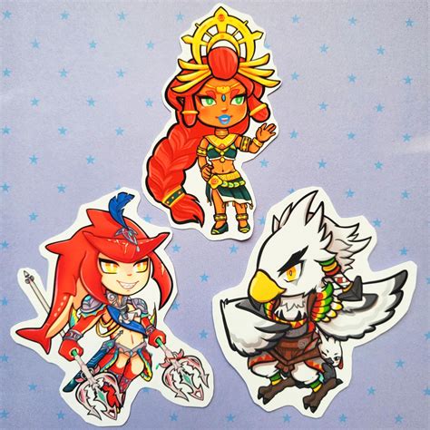 Chibi Sidon Vinyl Sticker Legend Of Zelda Breath Of The Wild Etsy