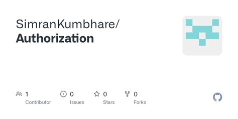 Github Simrankumbhareauthorization