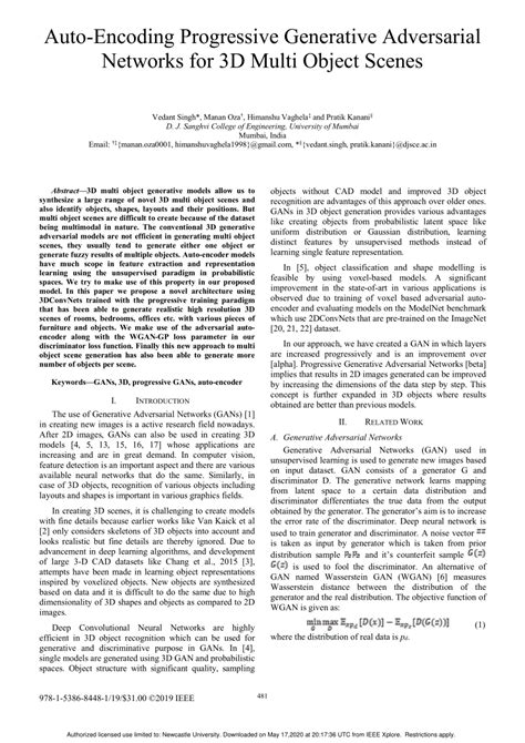 Pdf Auto Encoding Progressive Generative Adversarial Networks For 3d