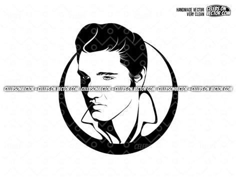 Elvis Presley Vector Art Download Elvis Svg Png Silhouette Elvis