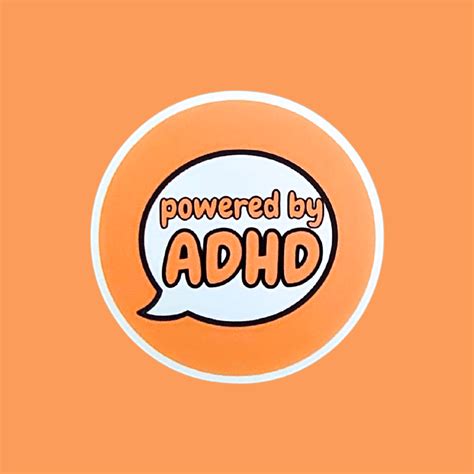 Stickers Powered By Adhd Glossy Vinyl