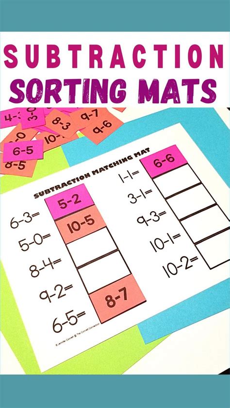 Subtraction Sorting Mats Comparing Differences