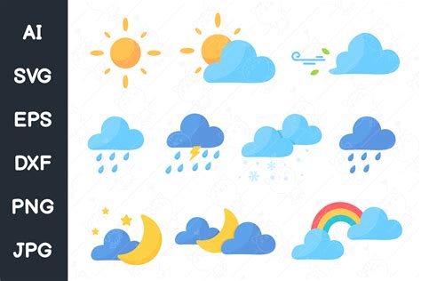 free animated weather icons svg