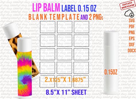 Lip Balm Label Template Lip Balm Stickers Lip Balm Labels Svg Lip