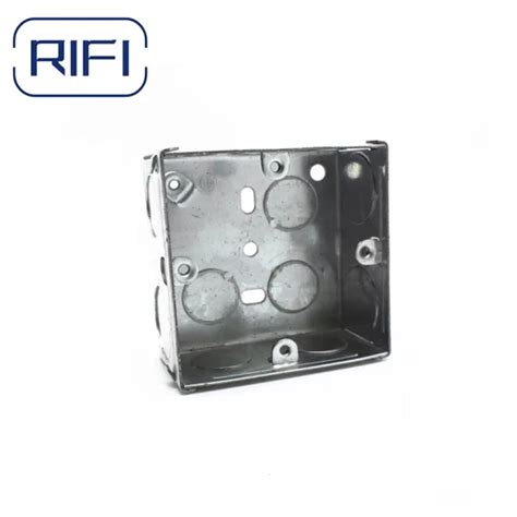 Galvanised Steel Gi Conduit Switch And Socket Box 1 Gang With Brass Terminal Electrical