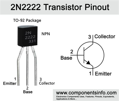 2n2222 Transistor Pinout Equivalent Features Uses And Applications Transistors Electronic