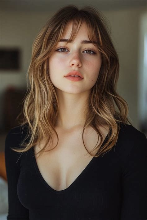 40 Sexy Curtain Bangs Medium Hair Ideas That Are Totally On Trend