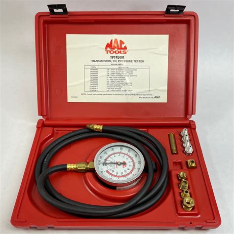 Mac Tools 14 Pc Tranmsmissionengine Oil Pressure Test Kit Tpt450m