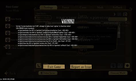 Game Crashes When Clicking Host A Game Dont Starve Together Klei Entertainment Forums