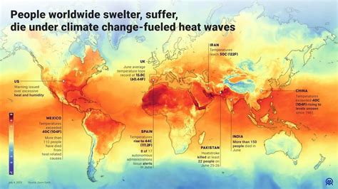 Climate Crisis With Rising Global Temperatures Disaster In Continents