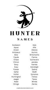 145 Names That Mean Hunter Hunter Names For Boys And Girls