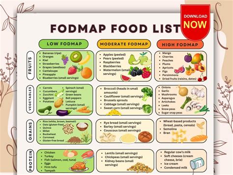 Fodmap Ibs Food List And Low Fodmap Treats Gluten Free Diet Meal Prep