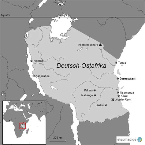 Stepmap Deutsch Ostafrika Landkarte Für Tansania