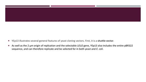 Shuttle Vector A Plasmid Vector Used In Rdna Technology Pptx Genetics Science