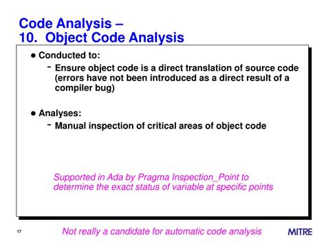 Ppt Code Analysis For Quality In High Integrity Systems Powerpoint